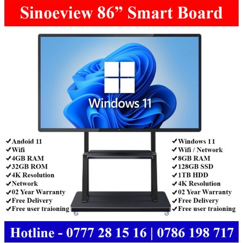 Sinoeview 86 inch Digital Smart Boards Sri Lanka with OPS
